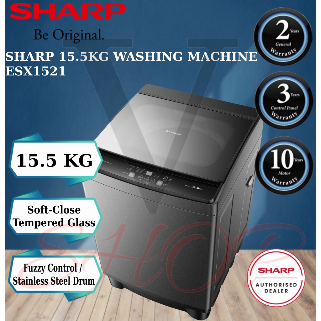 SHARP 15.5KG TOP LOADING WASHING MACHINE ESX1521 | Shopee Malaysia