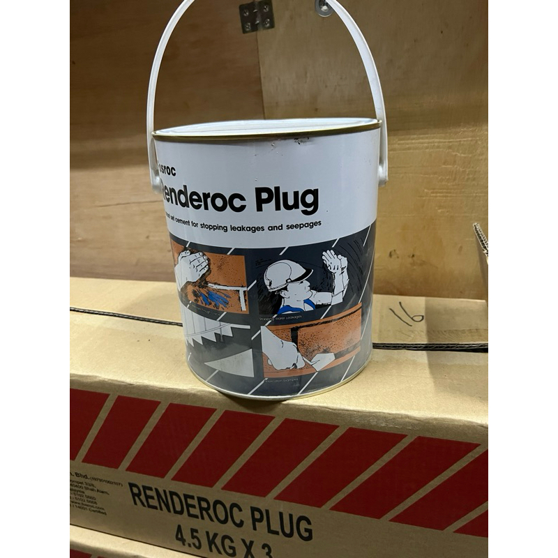 4.5KG FOSROC RENDEROC PLUG WATERPROOF CEMENT HYDRO PLUG CEMENT | Shopee ...