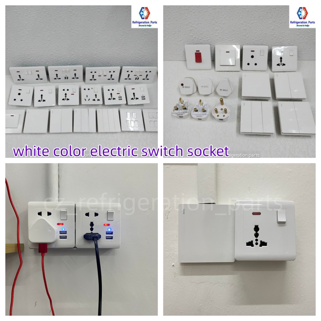 CZ putih suis soket 10a 13a 15a 20a aircond suis heater soket palam lampu kipas 白色插座开关 white ...