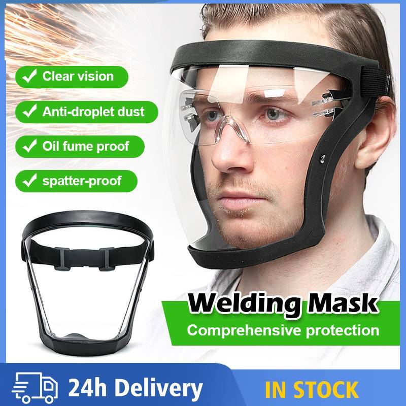 🚴Active Protective Hybrid Full Face Shield Face Mask Transparent Anti ...