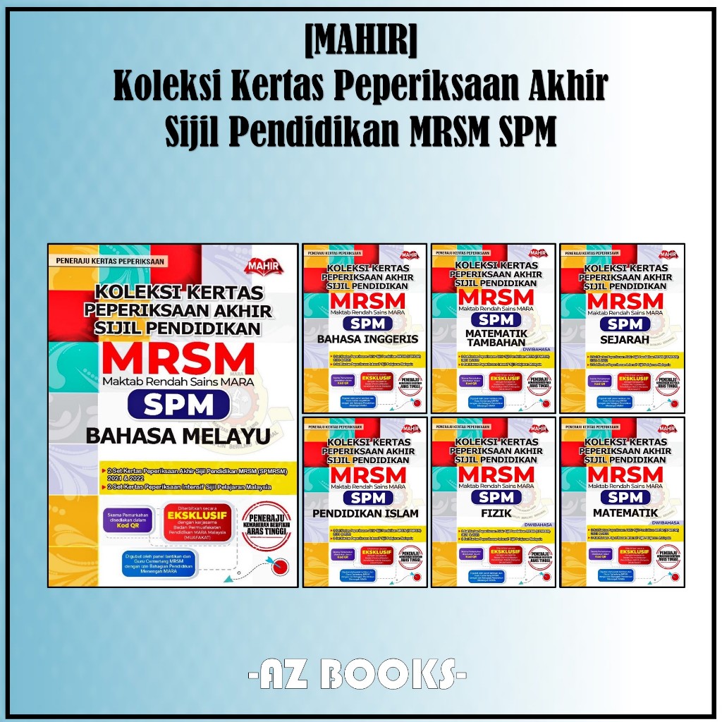 [az] Mahir Koleksi Kertas Peperiksaan Akhir Sijil Pendidikan Mrsm Spm