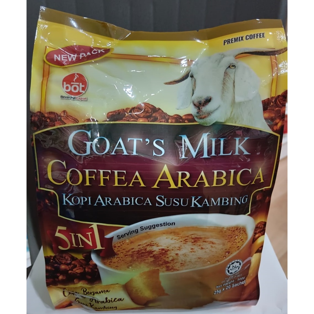 Bot Kopi Arabica Susu Kambing (Pouch) 20 Sachets x 25g | Shopee Malaysia