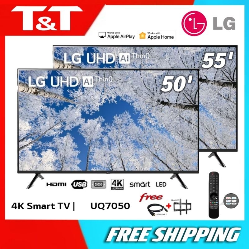 LG 55 Inch Smart 4K UHD TV UQ70 Series with α5 Gen5 AI 4K Processor 50 ...