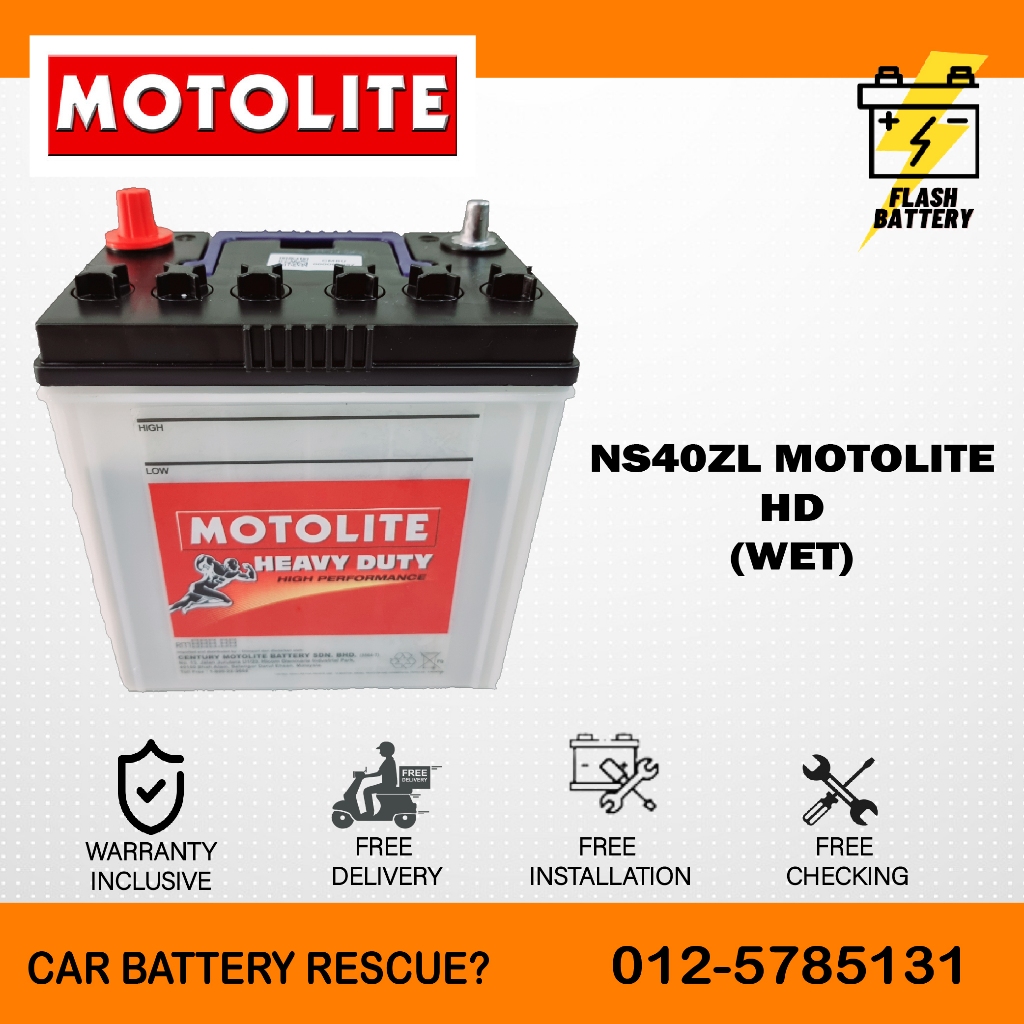 [ installation Provided ] NS40ZL | NS40 ] Motolite Heavy Duty WET | Car ...
