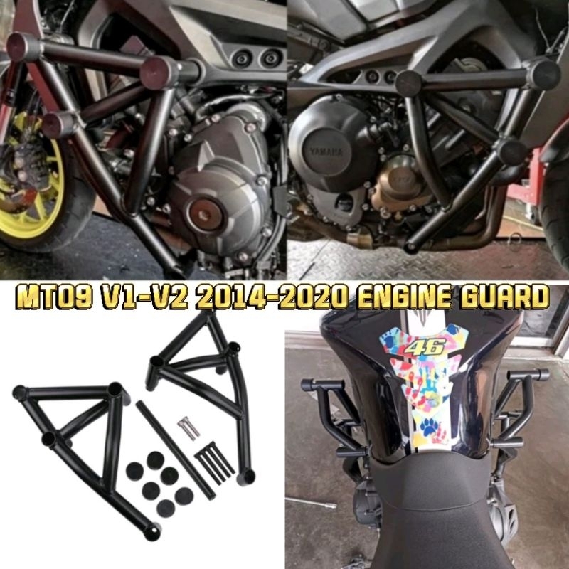MT09 V1-V2 2014-2020 ENGINE GUARD CRASH BAR SIDE BODY GUARD PROTECTOR ...