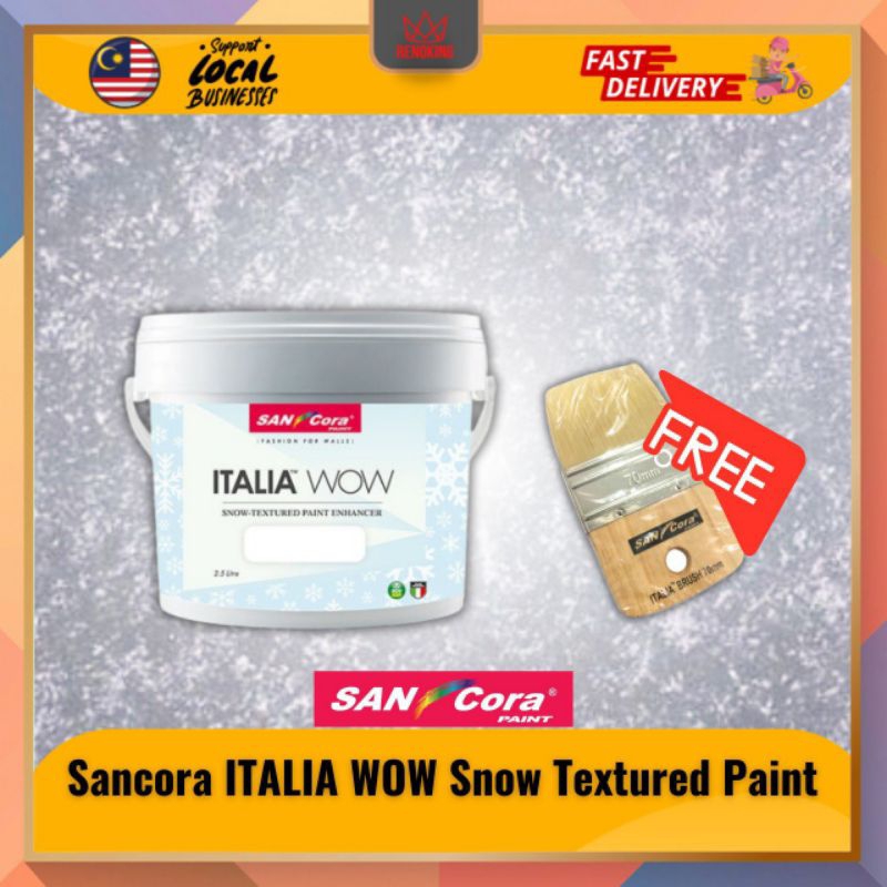 1L SANCORA ITALIA WOW Snow Textured Paint Enhancer For Interior NO ...