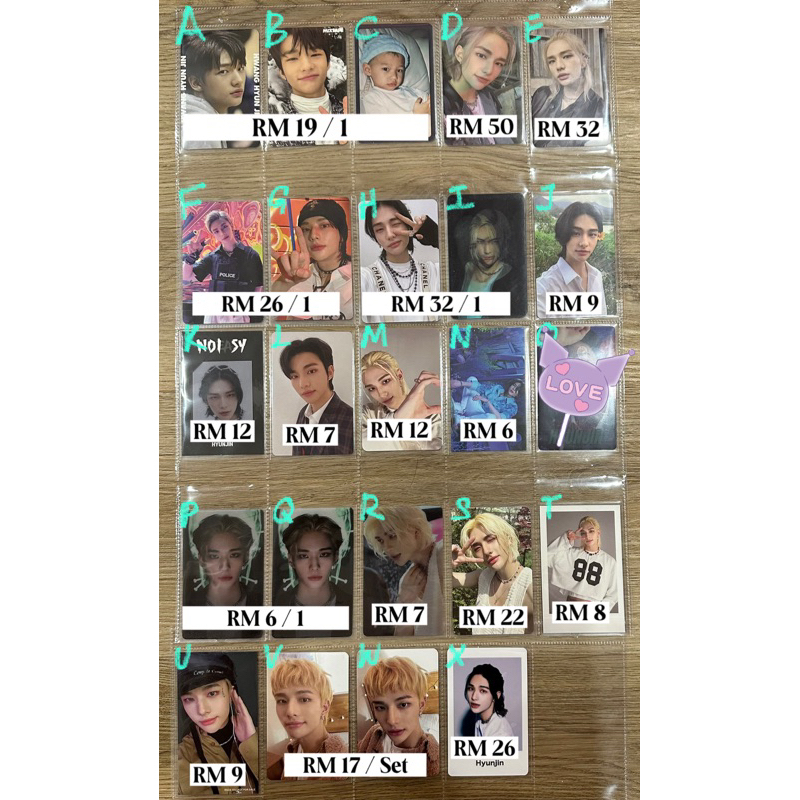 Stray Kids Hyunjin Photocards Official (E/H/I) | Shopee Malaysia