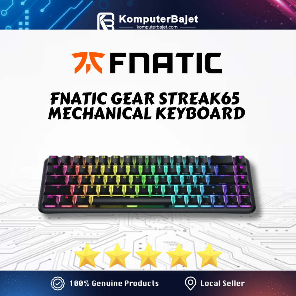 FNATIC GEAR STREAK65 RGB LOW PROFILE MECHANICAL KEYBOARD ( KB0005-001 ...