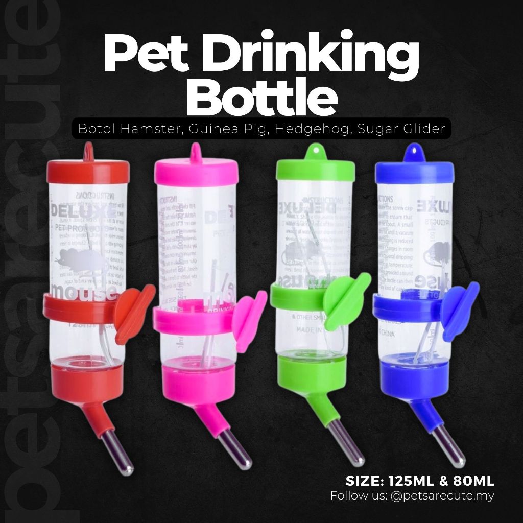 [PETSARECUTE] Pet Drinking Bottle | Small Animal, Hamster, Guinea Pig ...