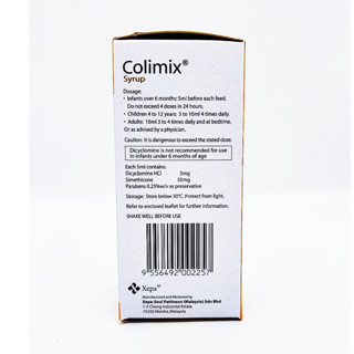 Colimix Syrup 90ml (Melegakan kesakitan spasma usus & kembung perut ...