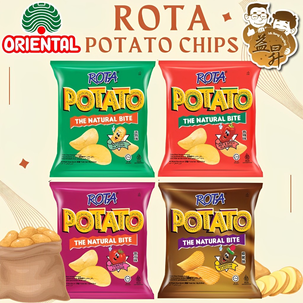30 packs x 15gm/12 packs x 70gm - Oriental Rota Potato Chips [Natural ...