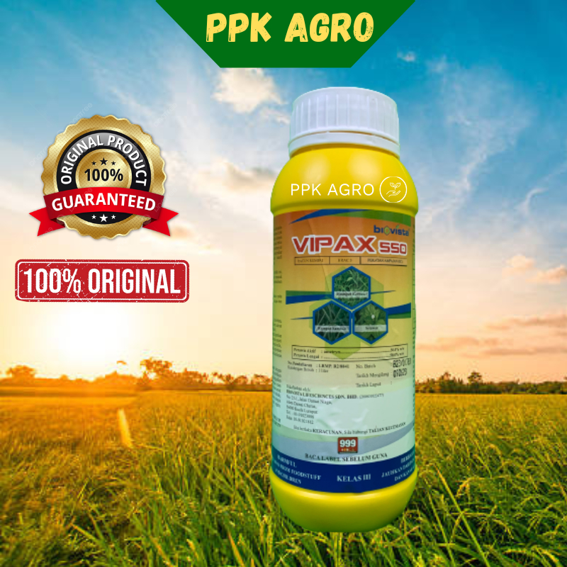 1L VIPAX 550 BIOVISTA (Ametryn 50%) Racun Rumput Susu/ Sambau /Kerbau ...