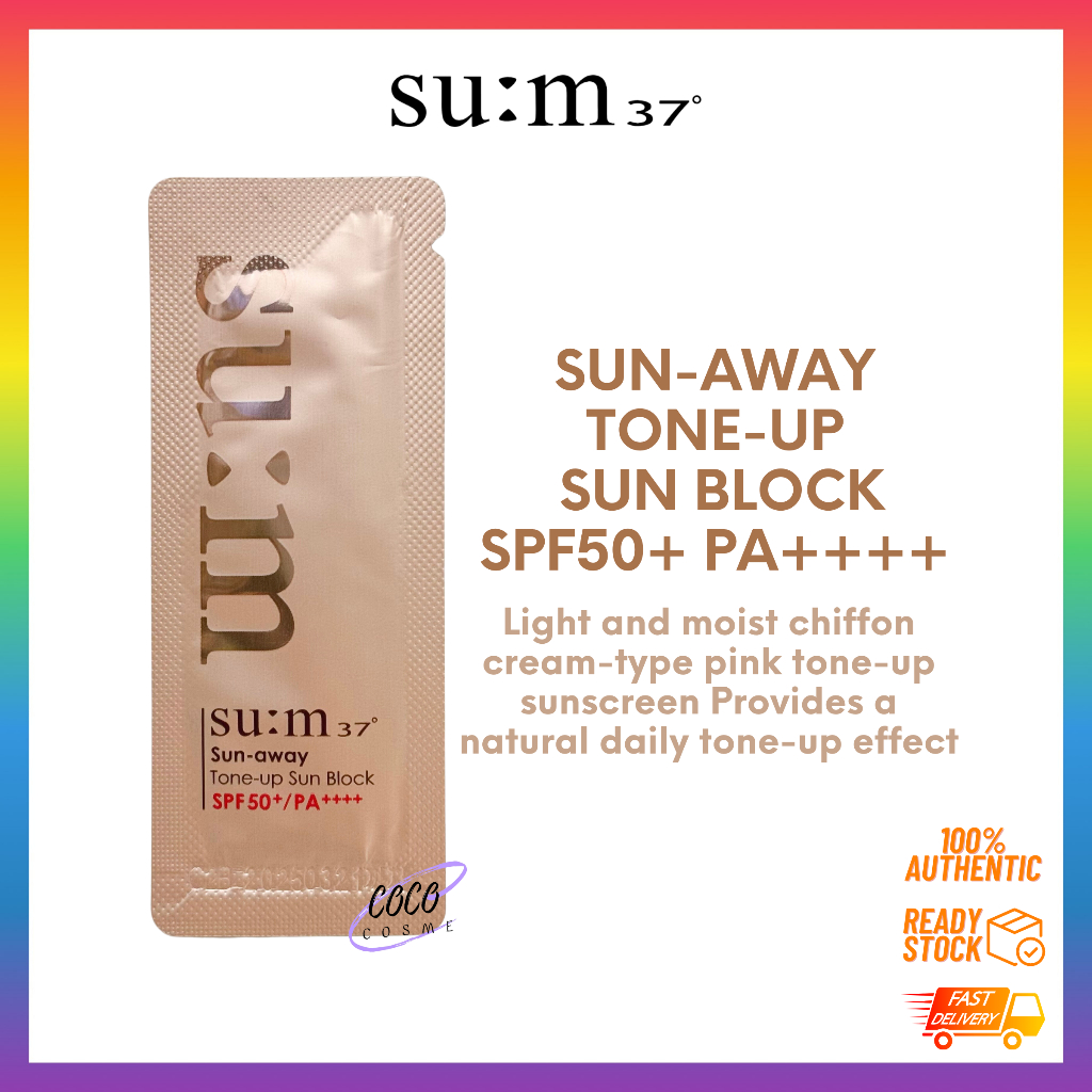 SUM37 Sun Away Tone Up Sun Block SPF50+ PA++++ 1ml*20pcs / 1ml | Shopee Malaysia