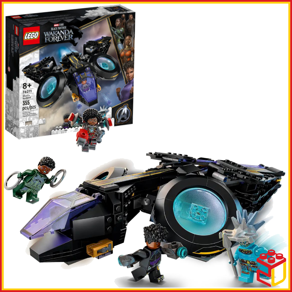(Ready Stock) 76211 Lego Marvel Shuri's Sunbird Building Toy (355 ...