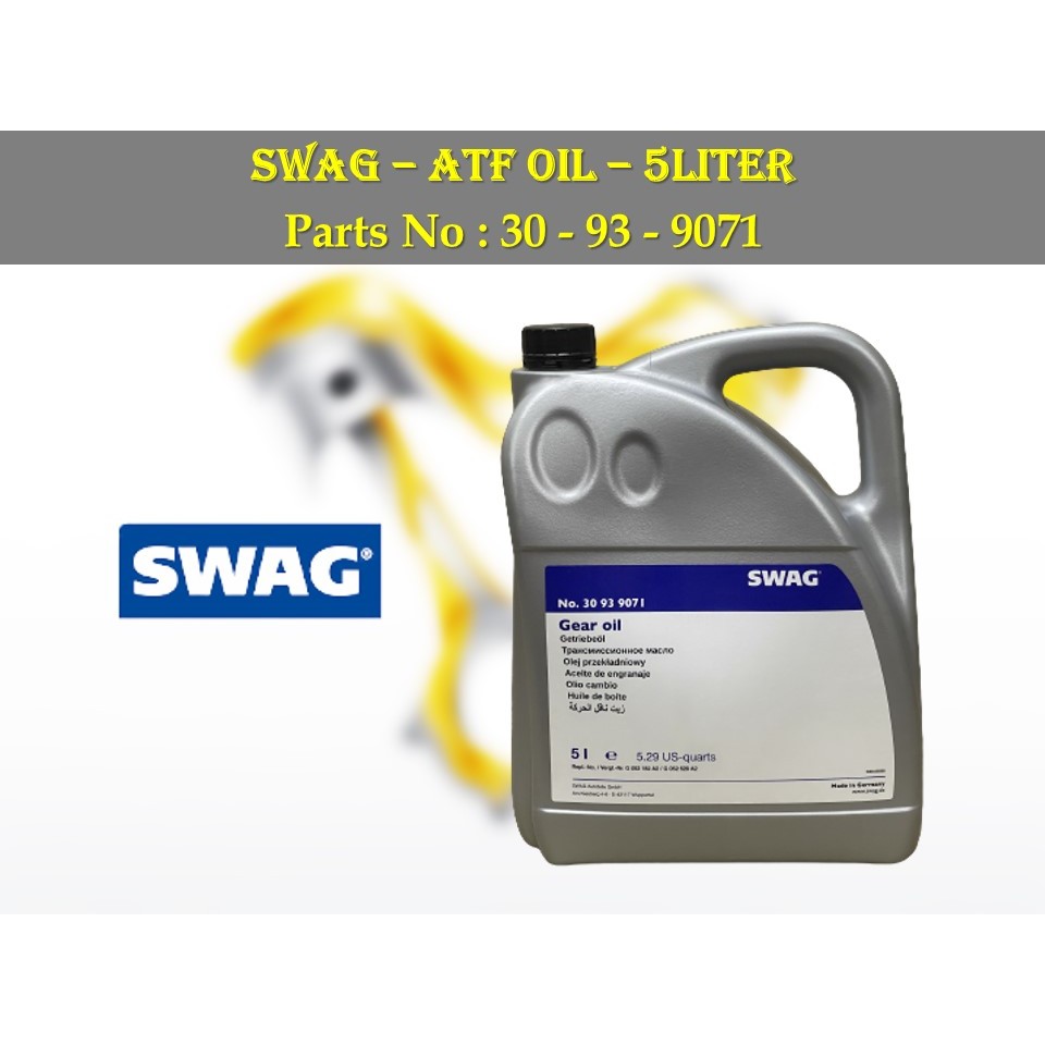 SWAG - 30939071 ATF Oil Gear Oil 5L Auto Transmission Fluid 5-Liter ...