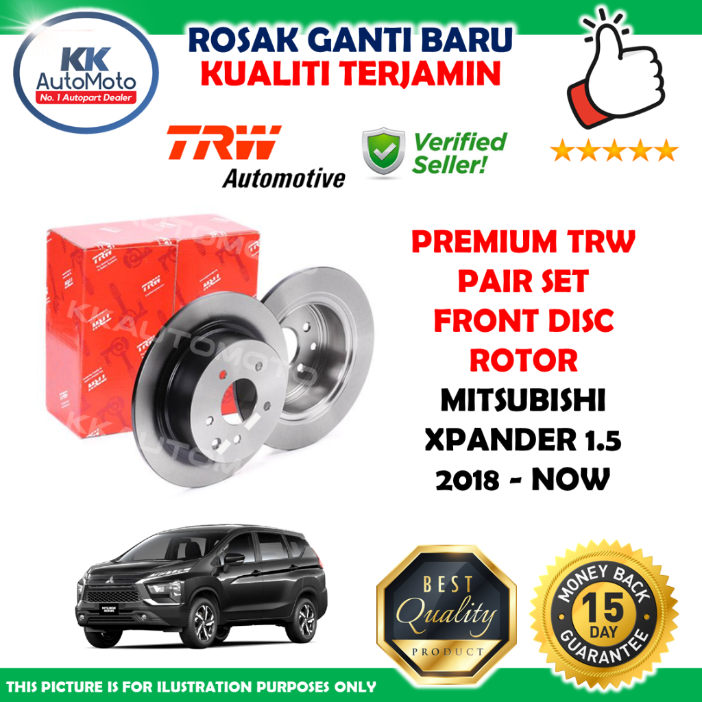 Mitsubishi Xpander X-Pander 1.5 2018+ Premium TRW 1 Pair Front Brake ...