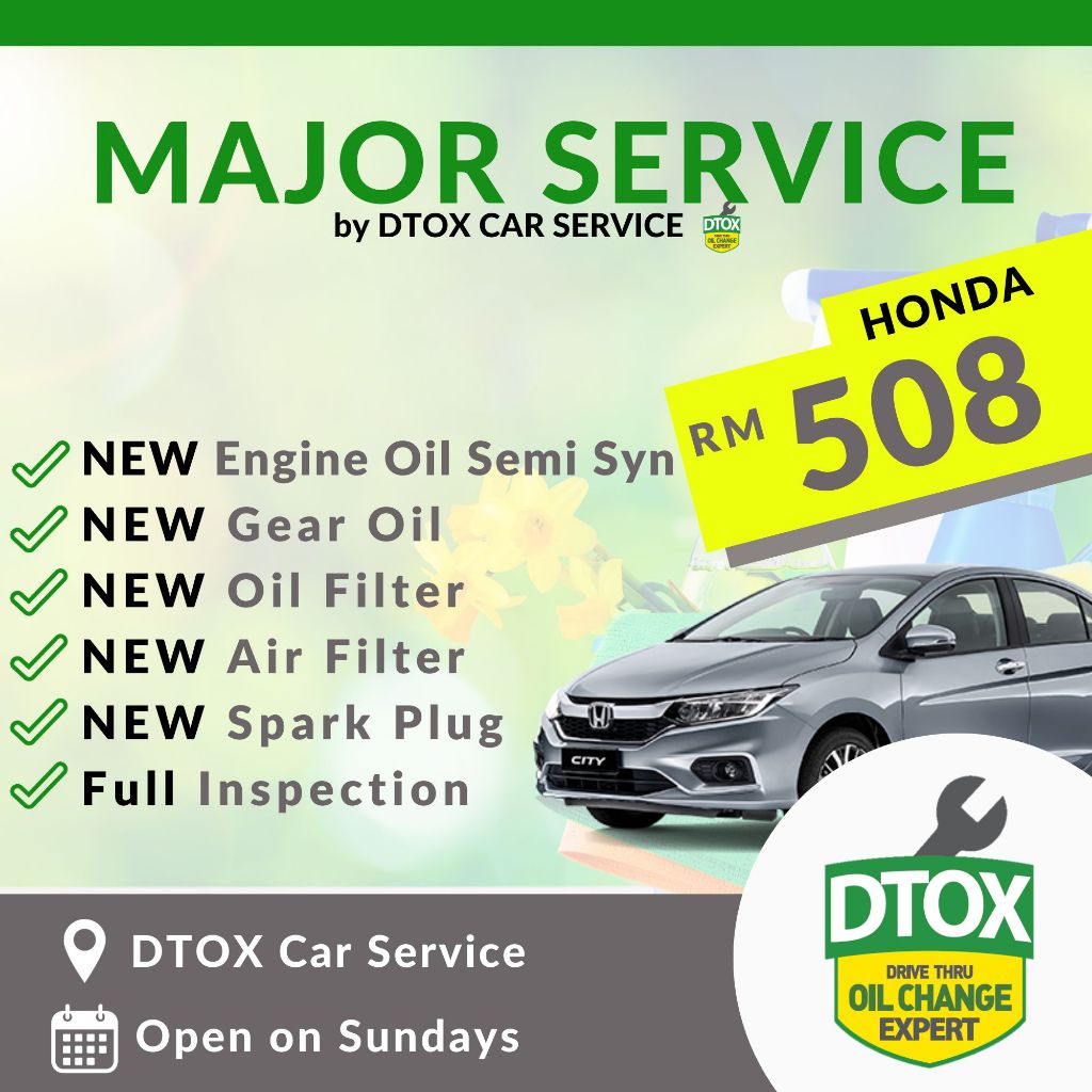 [Installation Provided] Honda Cars Semi Synthetic Major Service Package ...