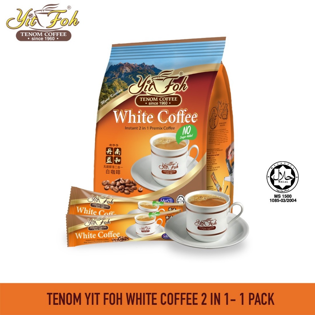 Tenom Yit Foh 2-In-1 White Coffee 沙巴益和丹南咖啡 ( 12's x 25g) | Shopee Malaysia