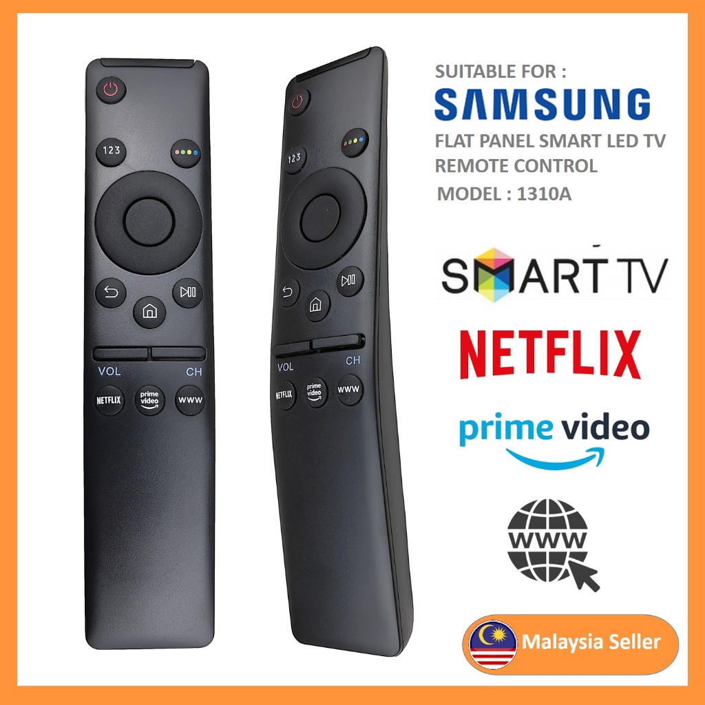 Suitable Samsung Netflix Prime Video Smart Flat Panel LED TV Remote ...