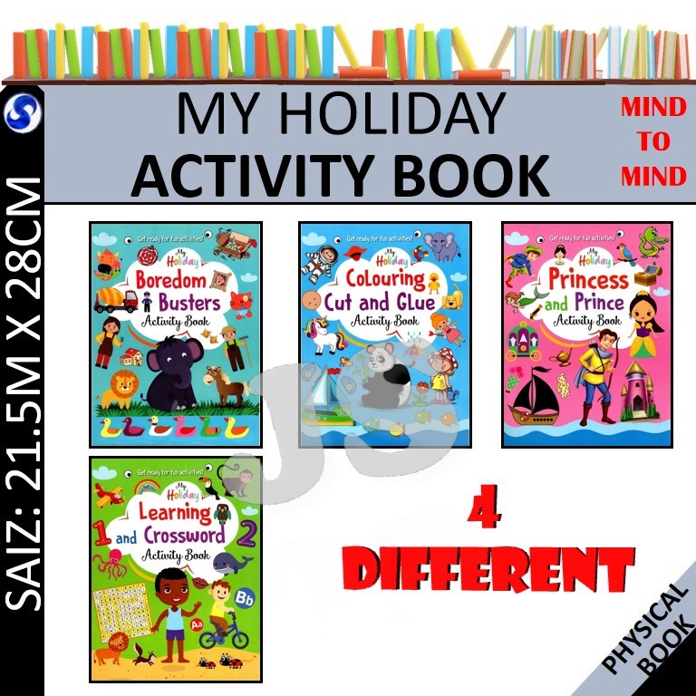 MY HOLIDAY ACTIVITY BOOK GET READY FOR FUN ACTIVITIES CUT AND GLUE ...