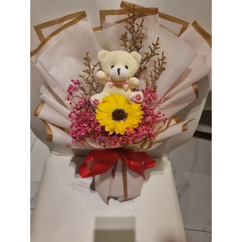 Graduation Convocation Bouquet 18cm 大方得体的熊熊毕业花 | Shopee Malaysia
