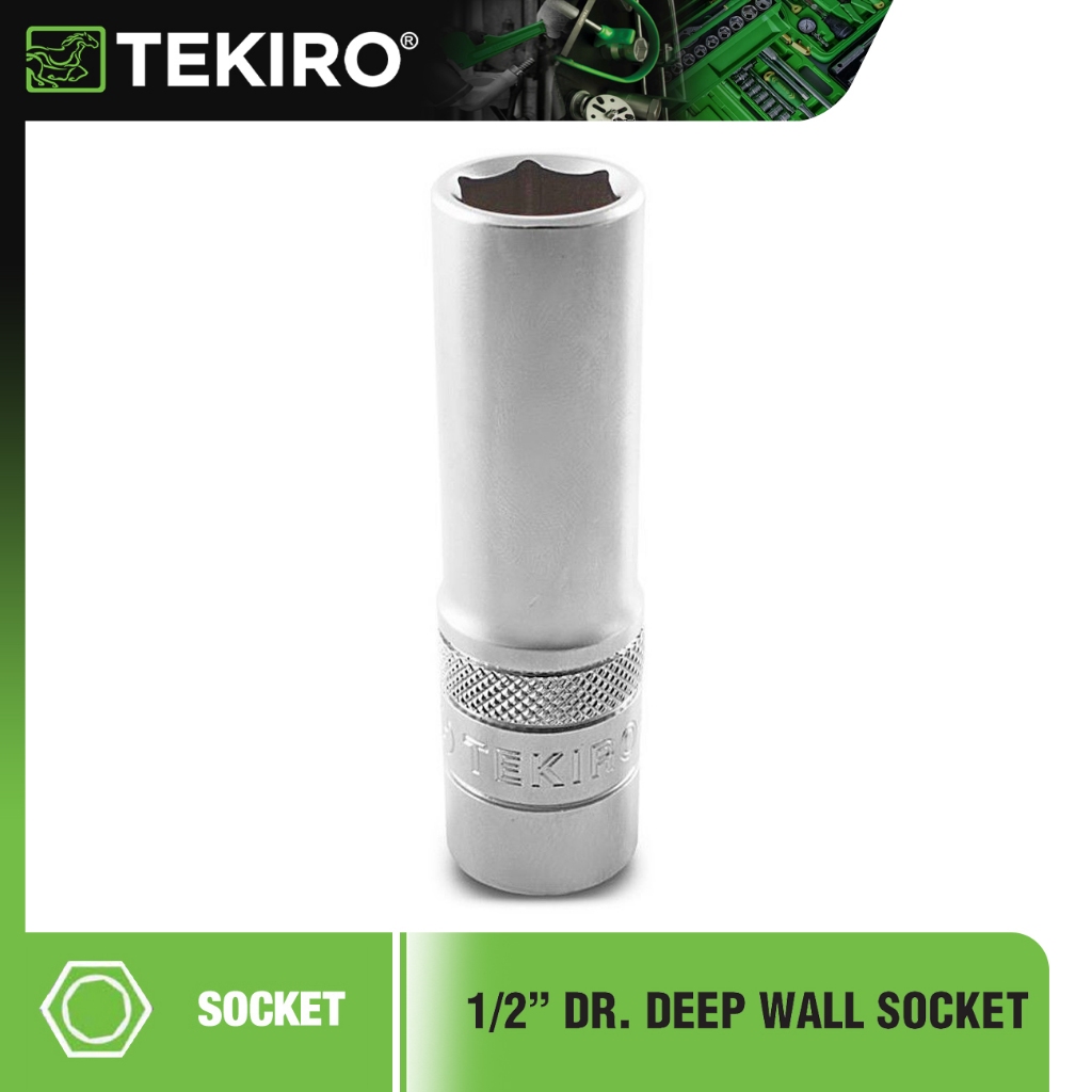 1/2" DR. DEEP WALL SOCKET 6 PT (SM) TEKIRO SC-DW0486-0496 | Shopee Malaysia