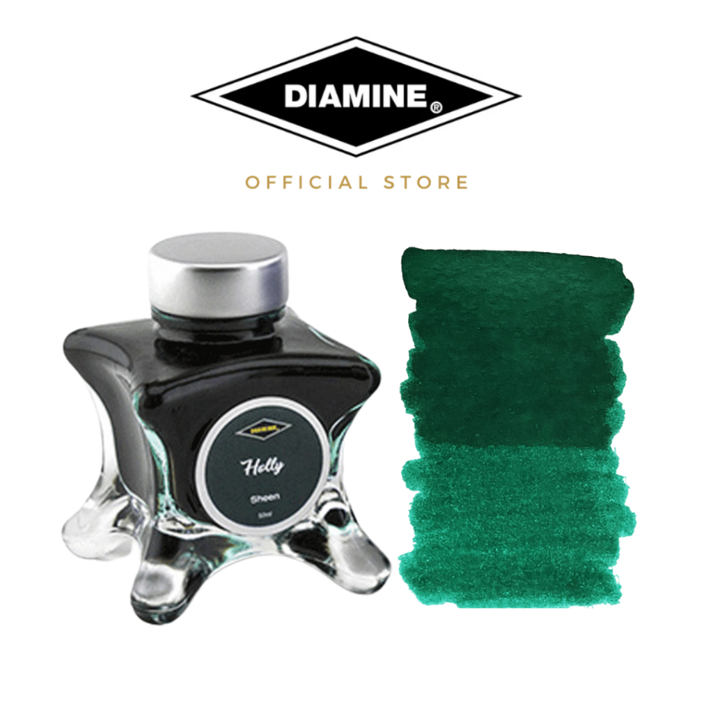 Diamine Fountain Pen Blue Edition Sheen 50ml Bottle Ink Holly | Shopee ...