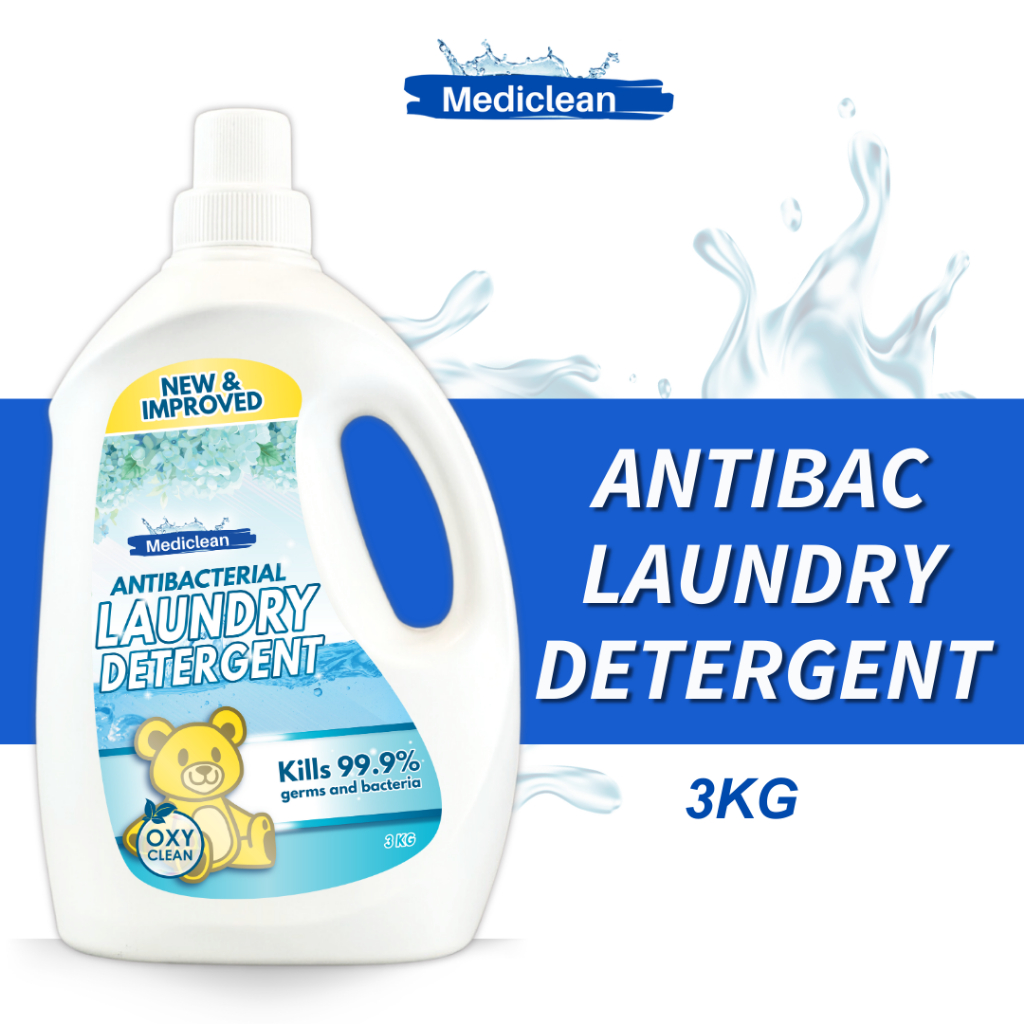 Mediclean Antibacterial Laundry Detergent 3kg x 4 Bundle Set (FOC 4X 60ML HAND SANITIZER ...
