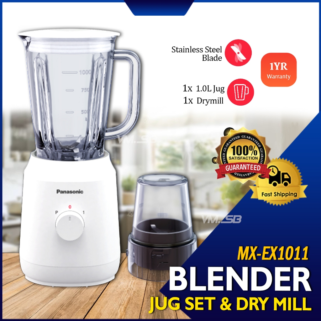 Panasonic 1.0L Blender with Dry Mill | MX-EX1011WSK MX-EX1011 Pengisar ...