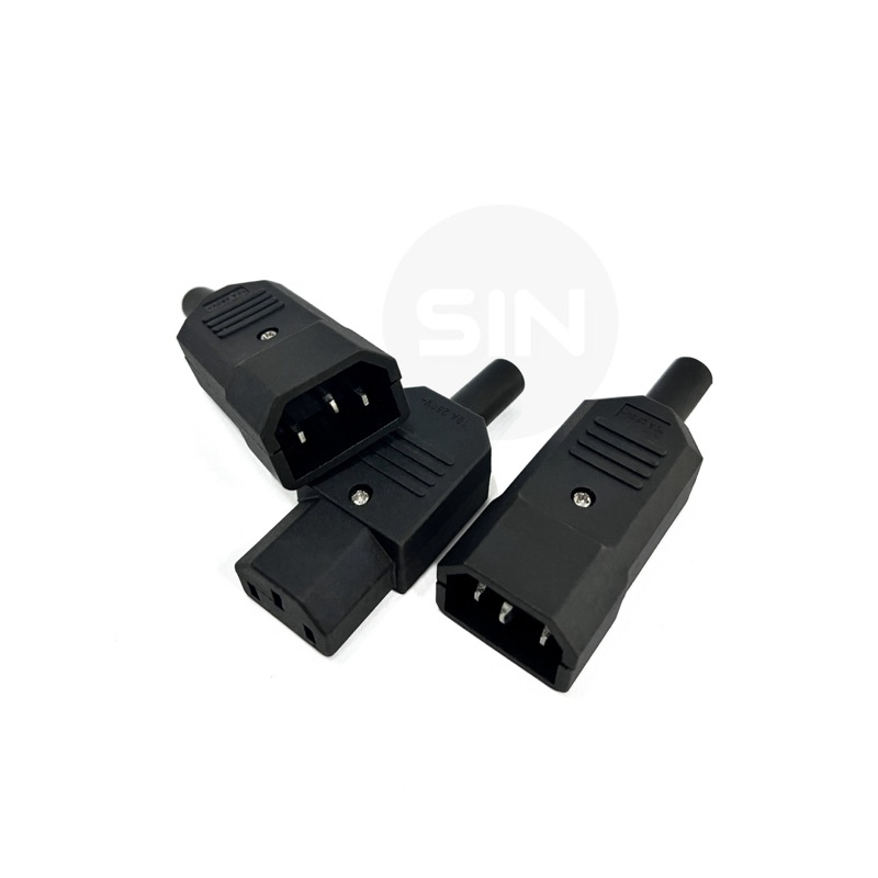 AC Type Plug AC IEC C14 Three Vertical Ports Removable Male/Female Head ...