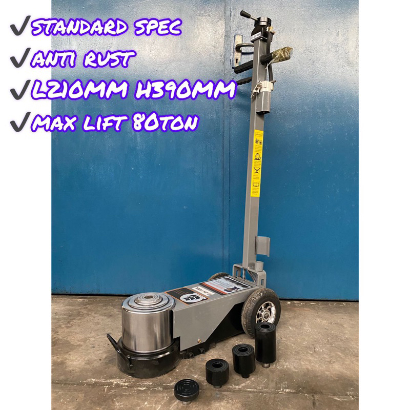 JHTOOL New 2025 80/40TON double stage pneumatic hydraulic jack 80ton ...