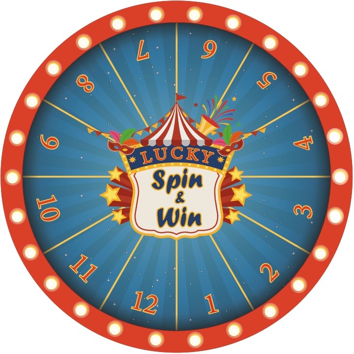 Fortune Wheel/ Lucky Draw Stand/ Gift Spin & Win/ Roda Impian with ...