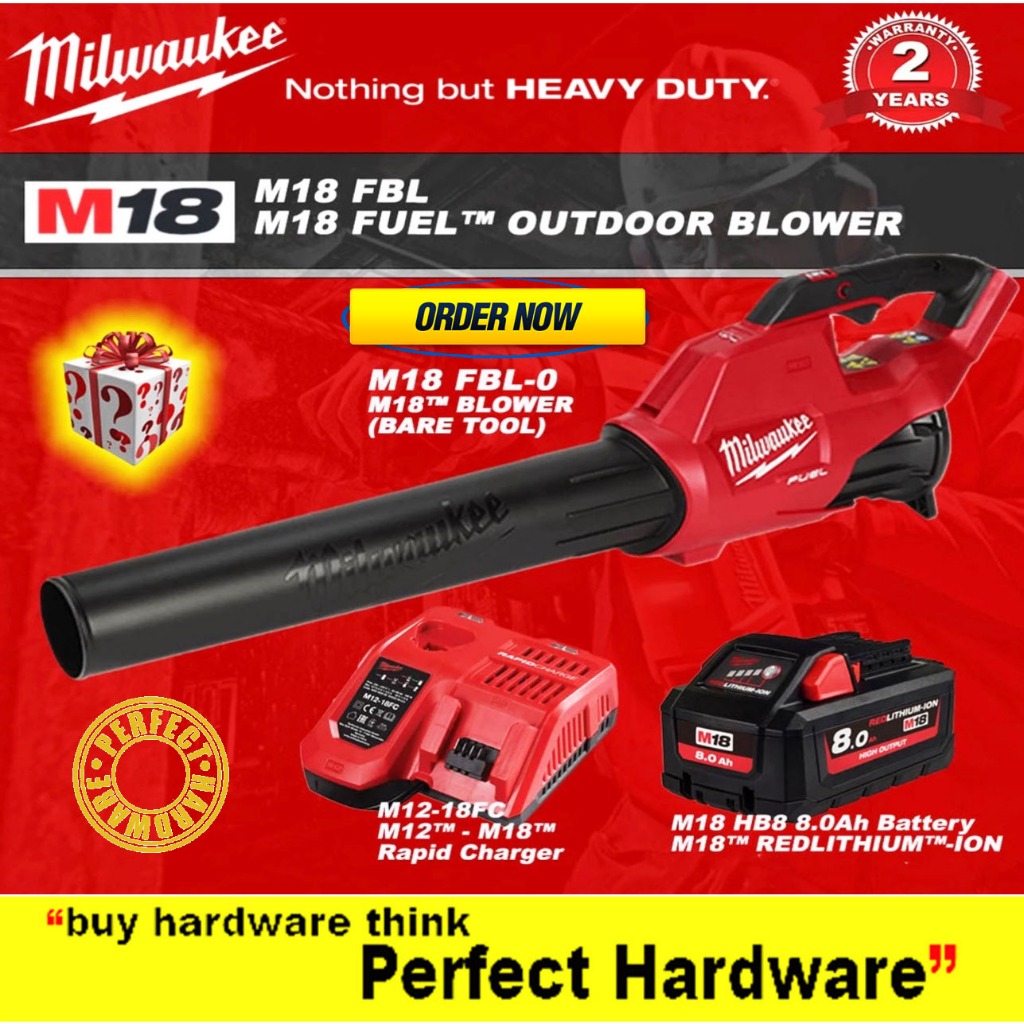 Milwaukee M18 FBL Fuel Blower / Brushless Motor / High Performance Leaf ...