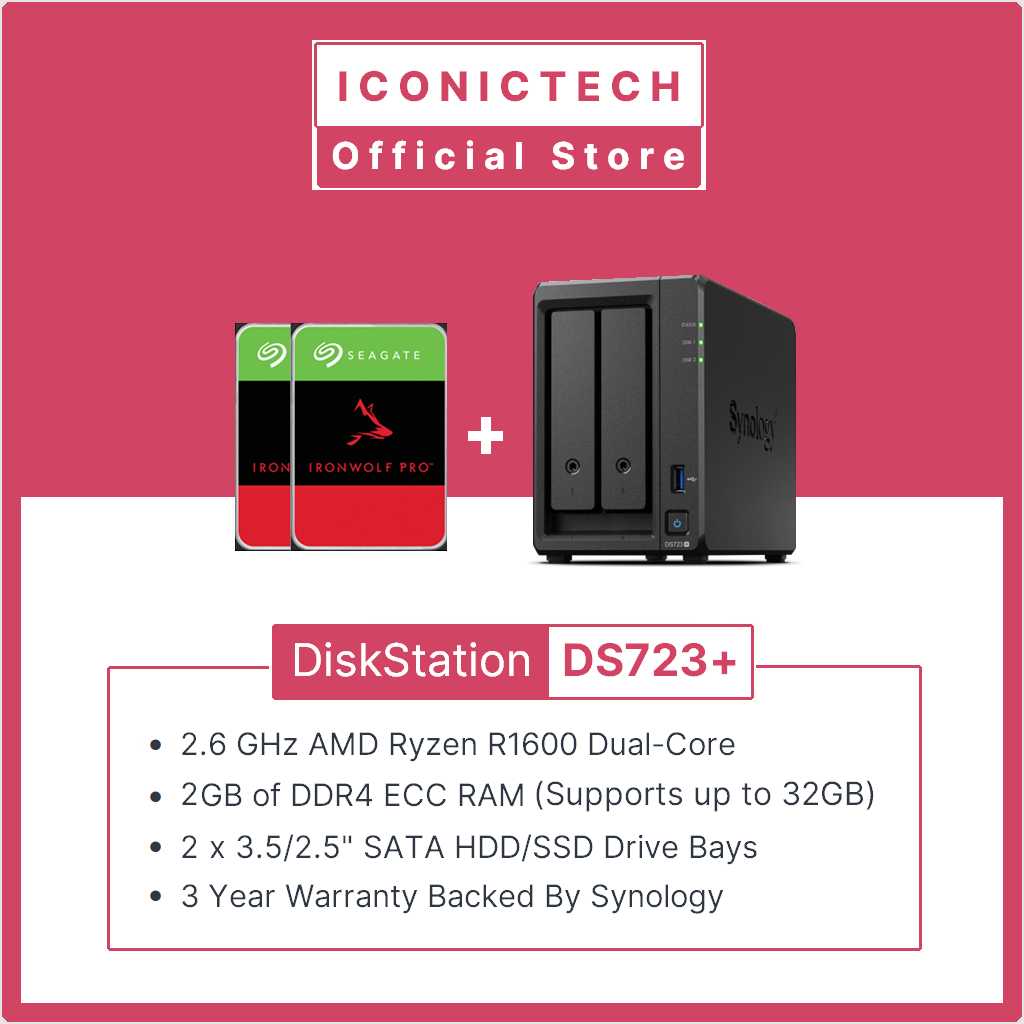 Ironwolf Pro 16TB~32TB Synology DS723+ NAS | Pre Configured Nas | On-Site Installation | Shopee ...
