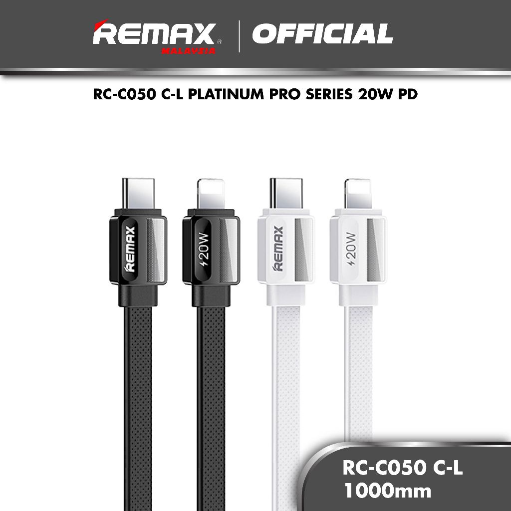 Remax Platinum Pro Series 20W PD Fast Charging Data Cable RC-C050 (type C-IP) | Shopee Malaysia