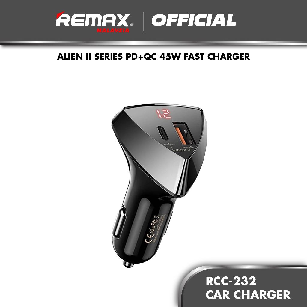 REMAX RCC232 Alien II Series PD+QC 45W Fast Car Charger | Shopee Malaysia