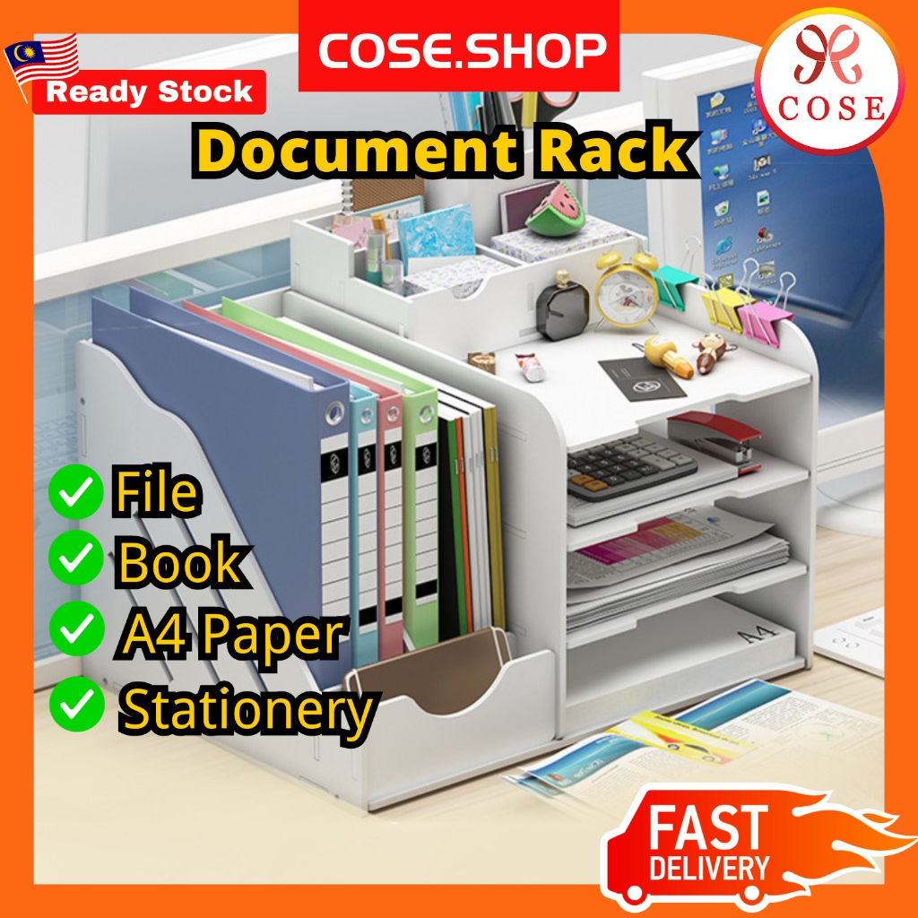 COSE Document Rack Office Table Storage File Organizer Document Rak ...