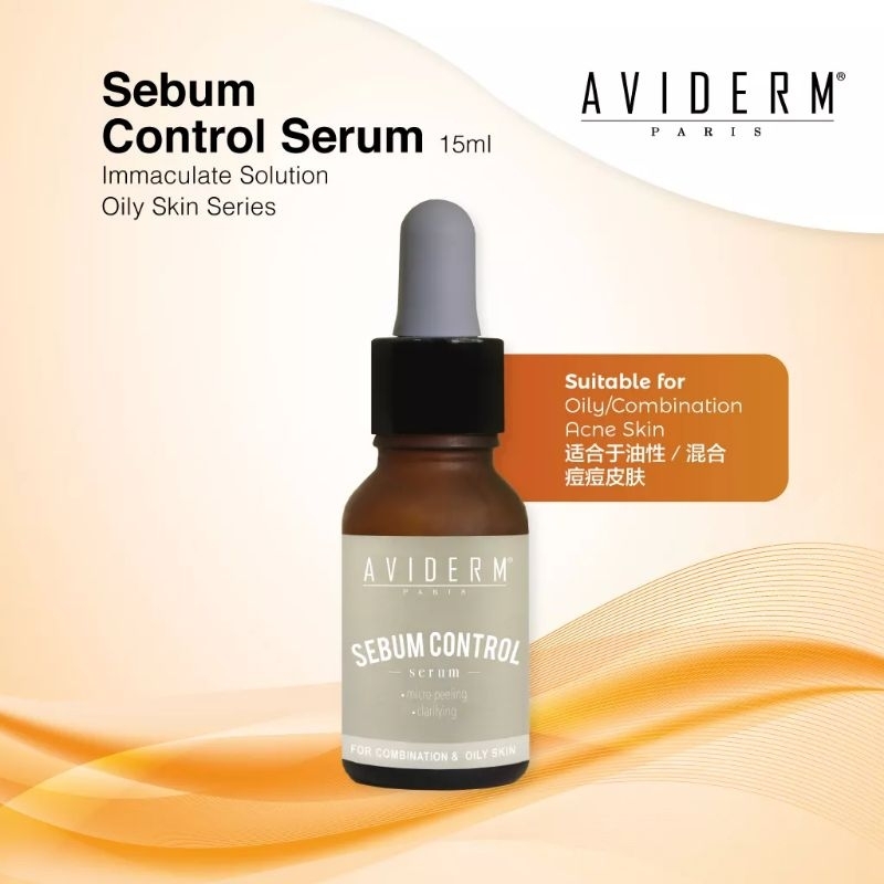 AVIDERM Sebum Control Serum 减除黑头粉刺| 控油| 抗炎| 抗菌| 净化| 精华液 (15ml) [Exp ...