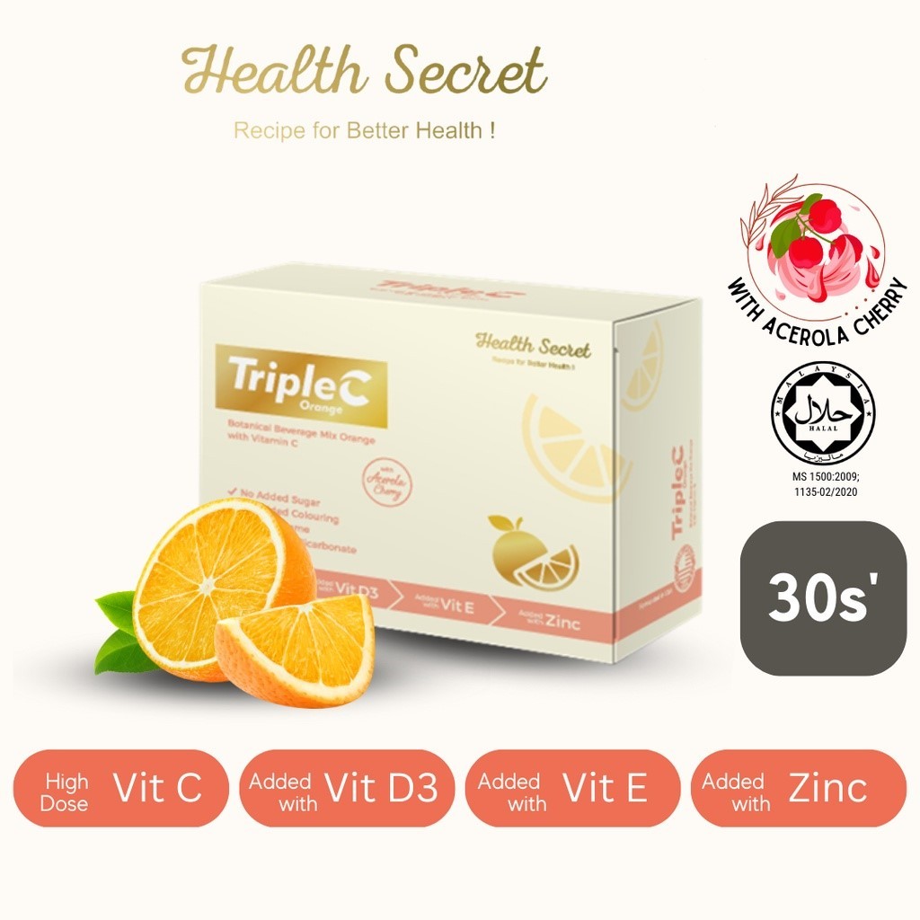 Health Secret Triple C (30s') Orange Flavour | Shopee Malaysia
