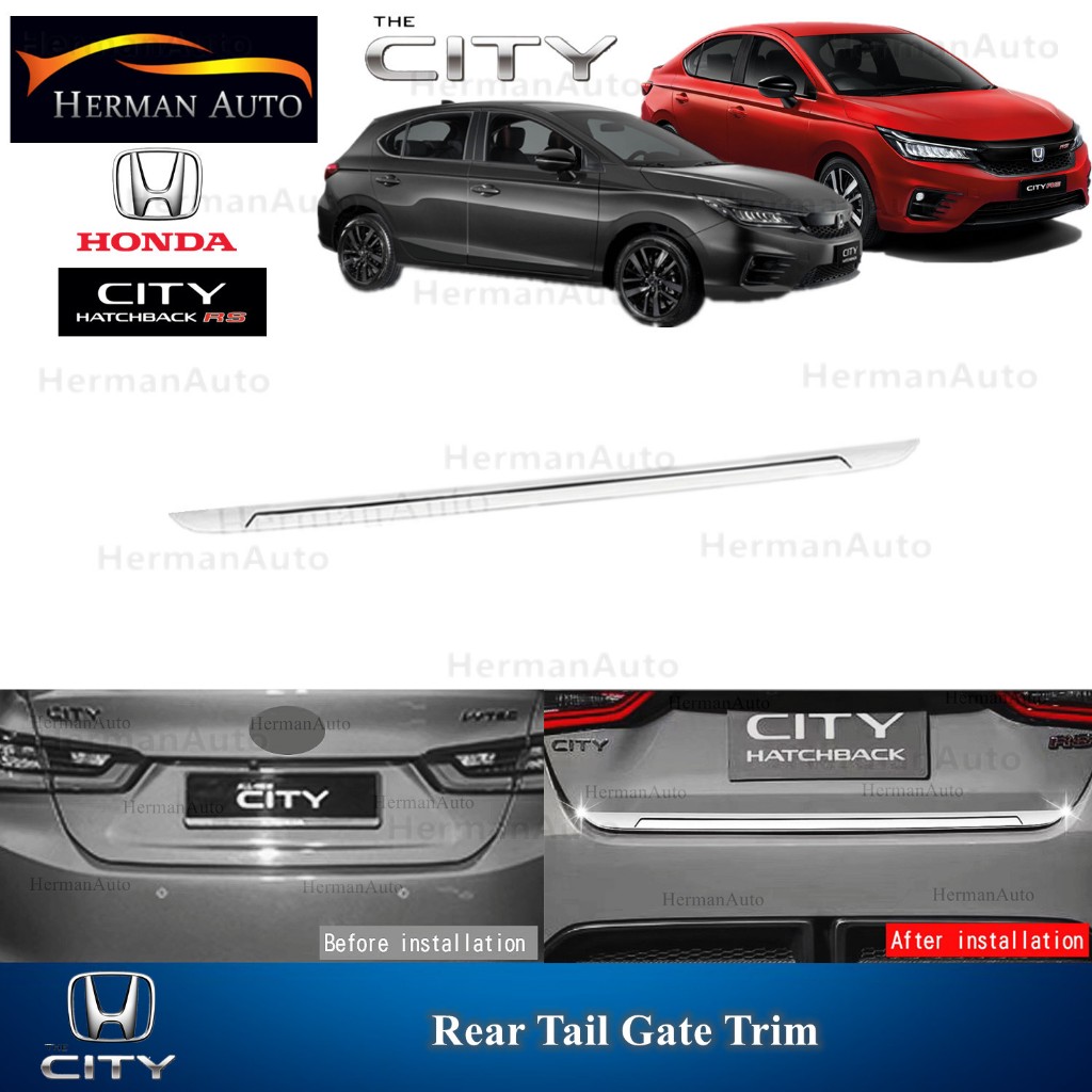 HermanAuto Honda City Hatchback GN2 RS Rear Chrome Tail Gate Trim Frame ...