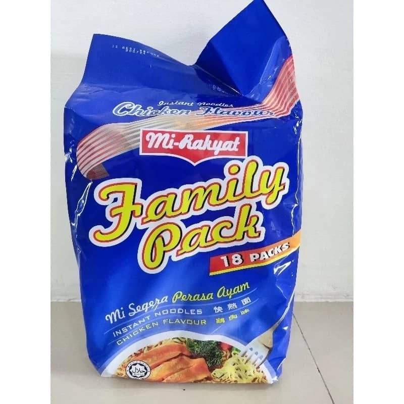 Mi Rakyat Family Pack instant noodle (70gx18) | Shopee Malaysia