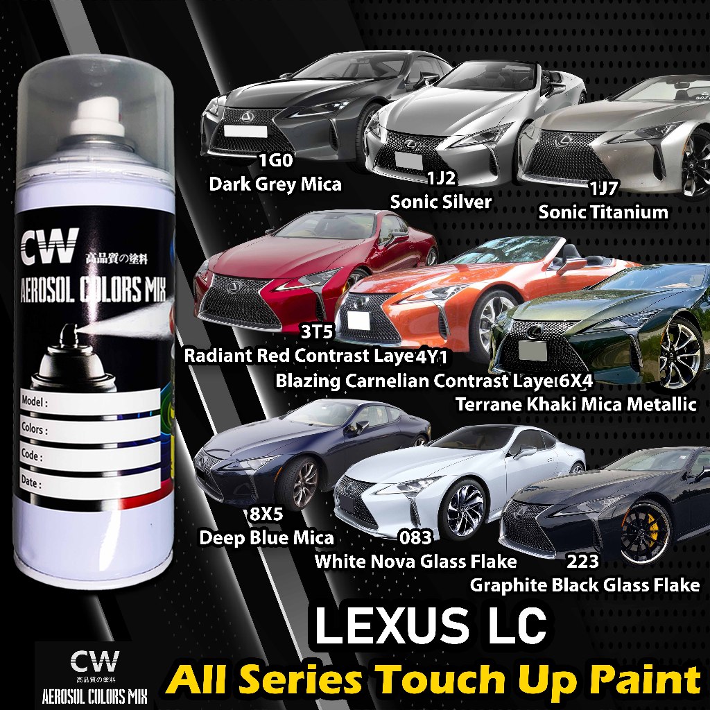 [ LEXUS LC Touch Up Paint All Colors ] 🚗 CW Aikka DIY Aerosol Spray ...