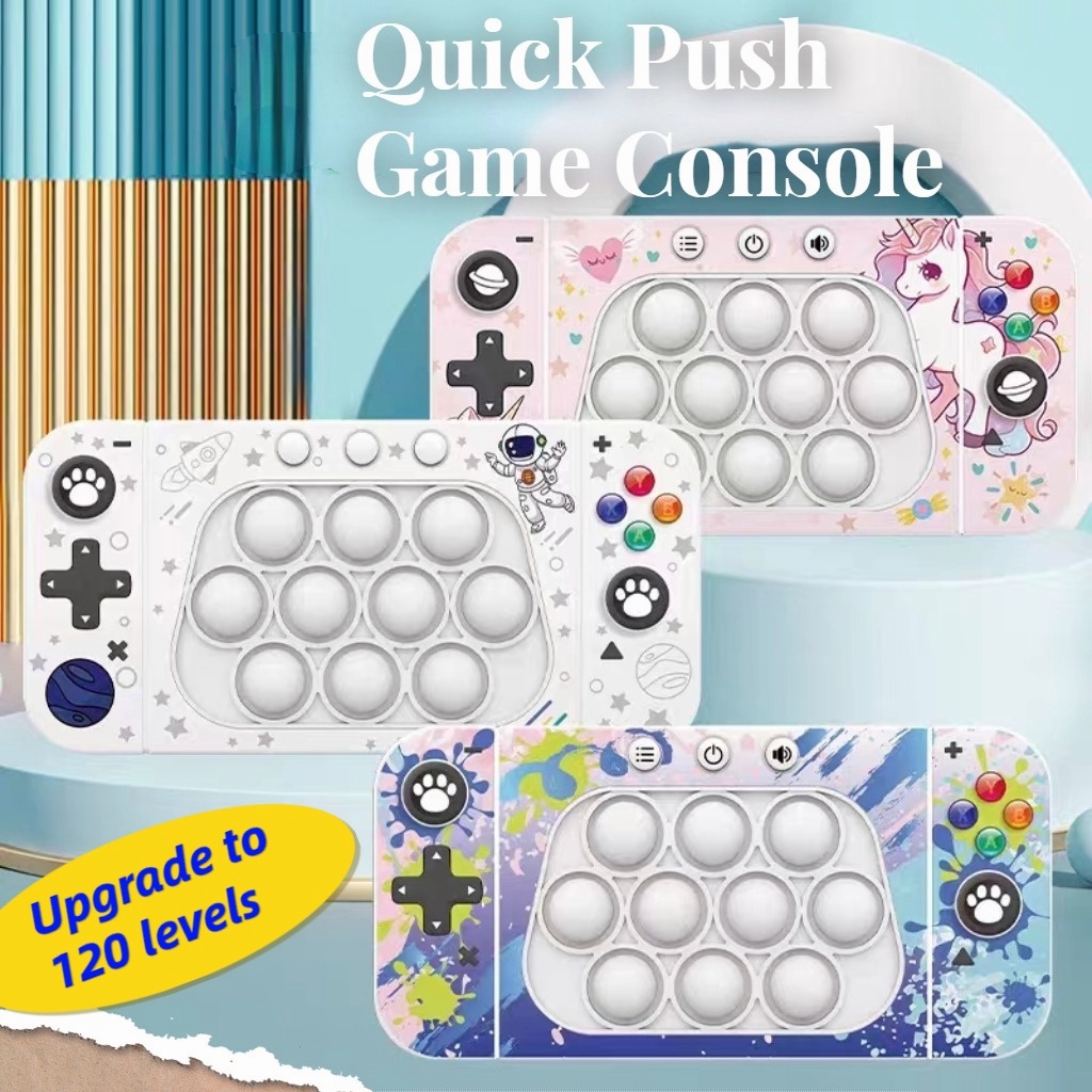 120 Level Quick Push Game Console Electronic Speed Push Through Pop It ...
