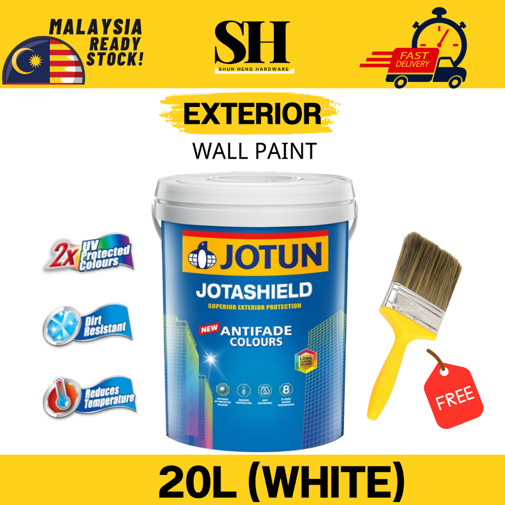 JOTUN 20L WHITE JOTASHIELD ANTIFADE COLOUR PAINT | Shopee Malaysia