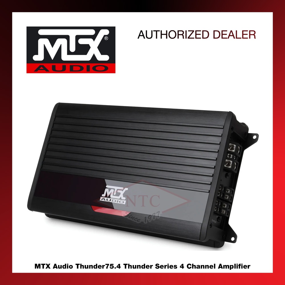 MTX Audio Thunder75.4 Thunder Series 400W 4 Channel Amplifier Class-AB ...