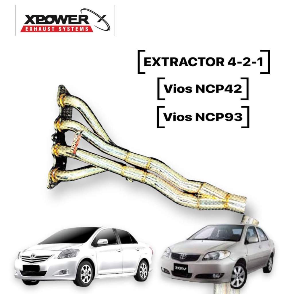 Toyota Vios Ncp42 / NCP93/ NCP150 Extractor Header 421 (LONG) Stainless ...