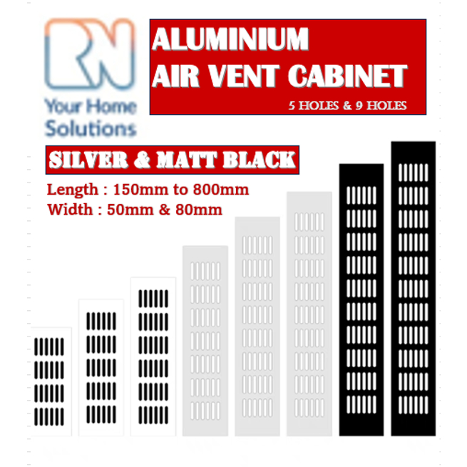 5 Holes 9 Holes Aluminium Air Ventilation Cover For Closet Shoe Cabinet ...