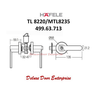 Hafele Tubular Lever Handle TL 8220 Matt Black 499.63.713 tubular door ...