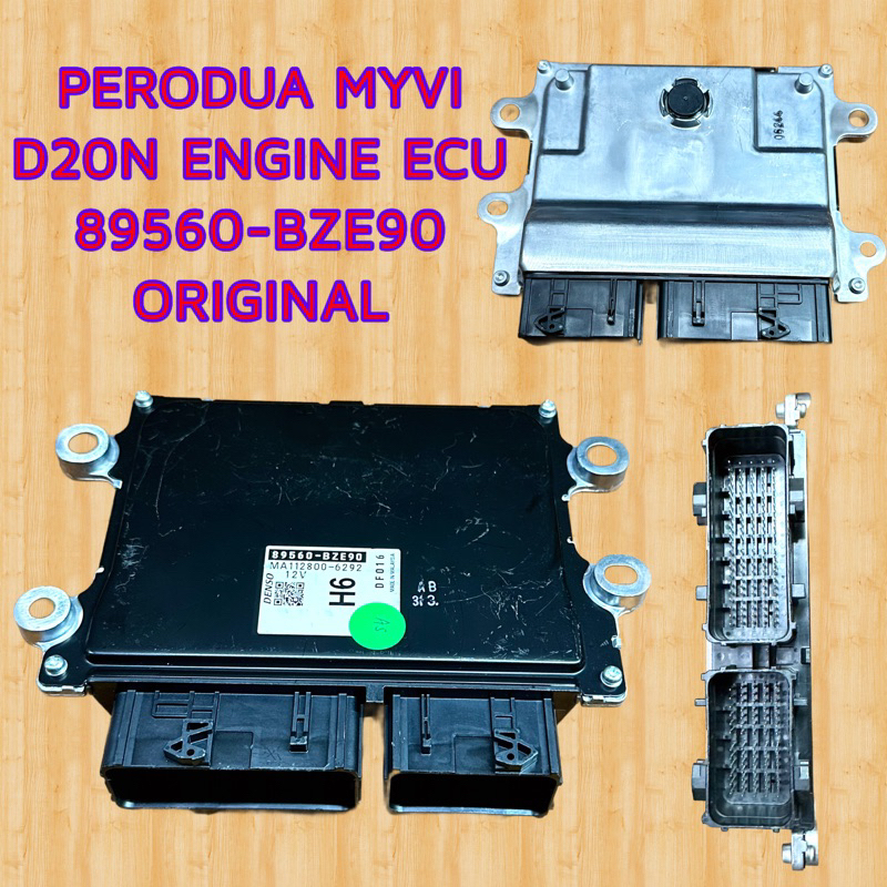 PERODUA MYVI D20N ENGINE ECU 89560-BZE90 H6 ORIGINAL ORIGINAL READY ...