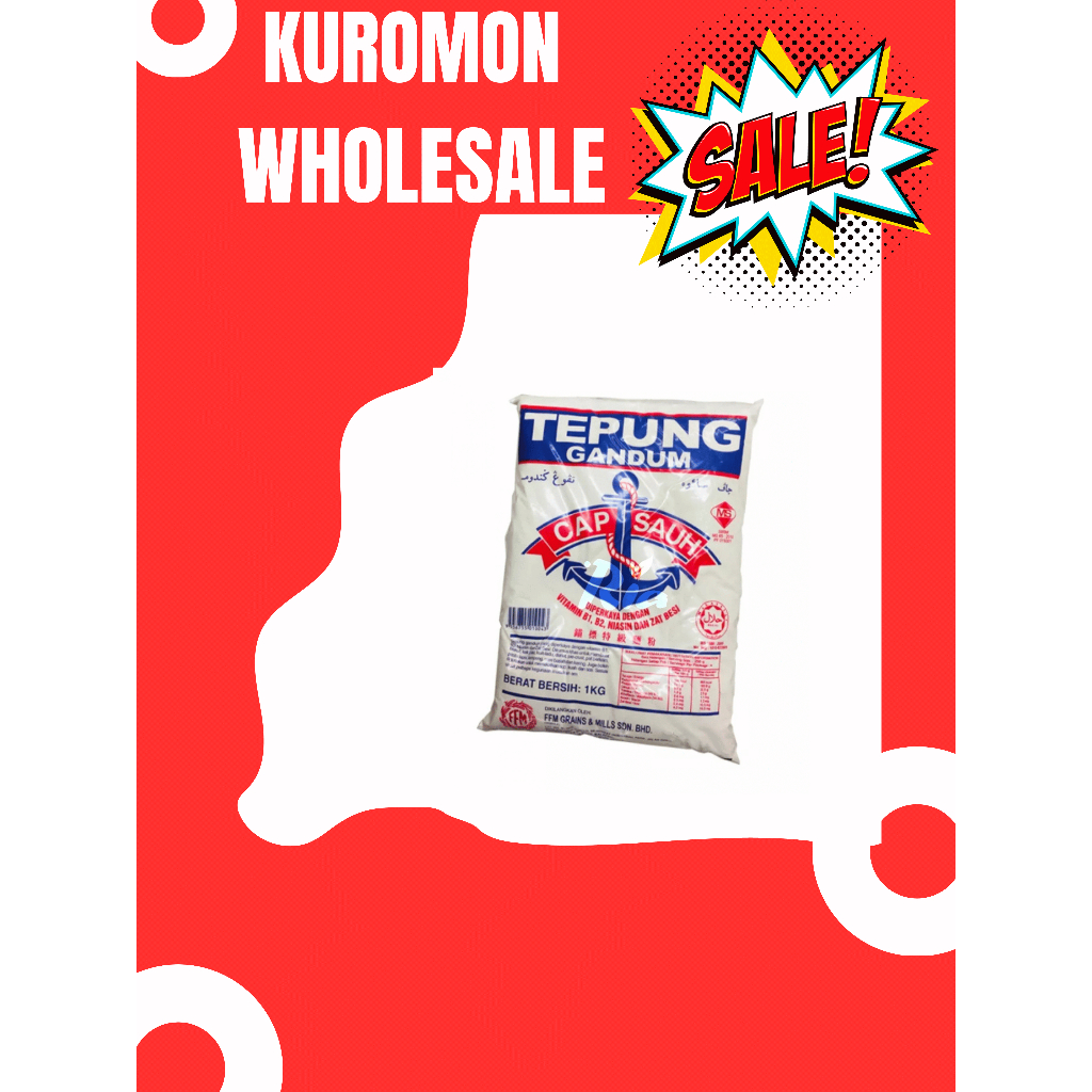 COMBO X 2 paket Tepung Gandum Cap Sauh 1kg | Shopee Malaysia